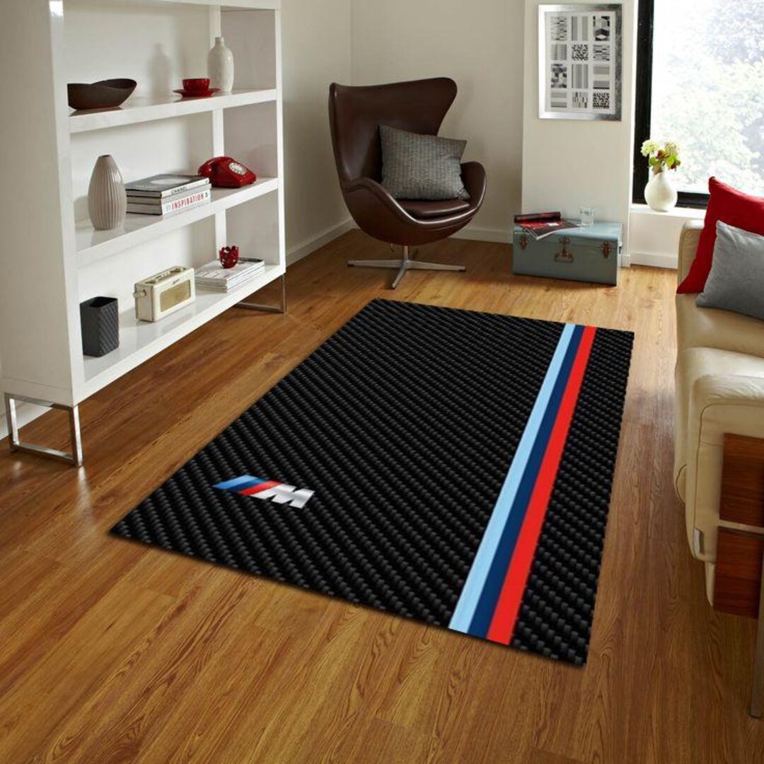 BMW M Sport Carbon Fiber Rug, Racing Stripe Carpet, Motorsport Inspired ...