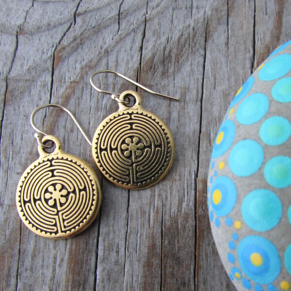 Labyrinth Earrings - Etsy