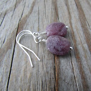 Raw Ruby Earrings Rough Tumbled Ruby Gemstone Nuggets - Etsy
