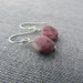 Raw Ruby Earrings Rough Tumbled Ruby Gemstone Nuggets - Etsy