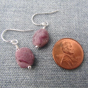 Raw Ruby Earrings Rough Tumbled Ruby Gemstone Nuggets - Etsy