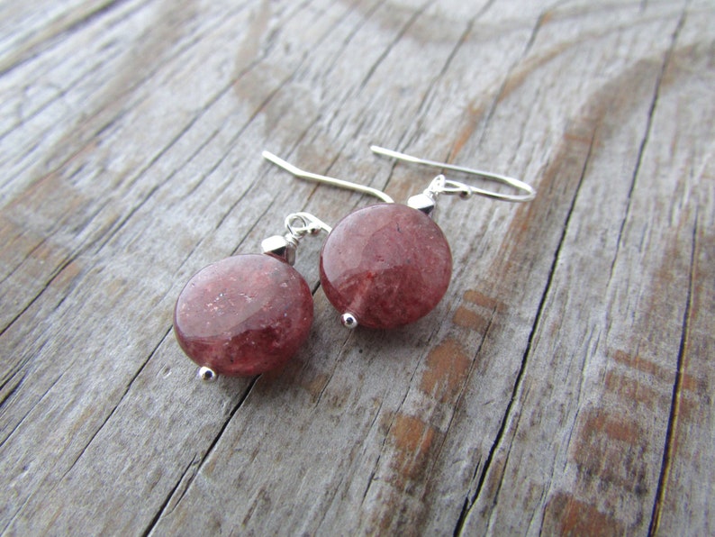 Muscovite Earrings Simple Shimmering Pink Russian Muscovite - Etsy