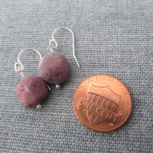 Raw Ruby Earrings, Rough, Tumbled Ruby, Gemstone Nuggets, Simple Small Dangle Earrings - Etsy