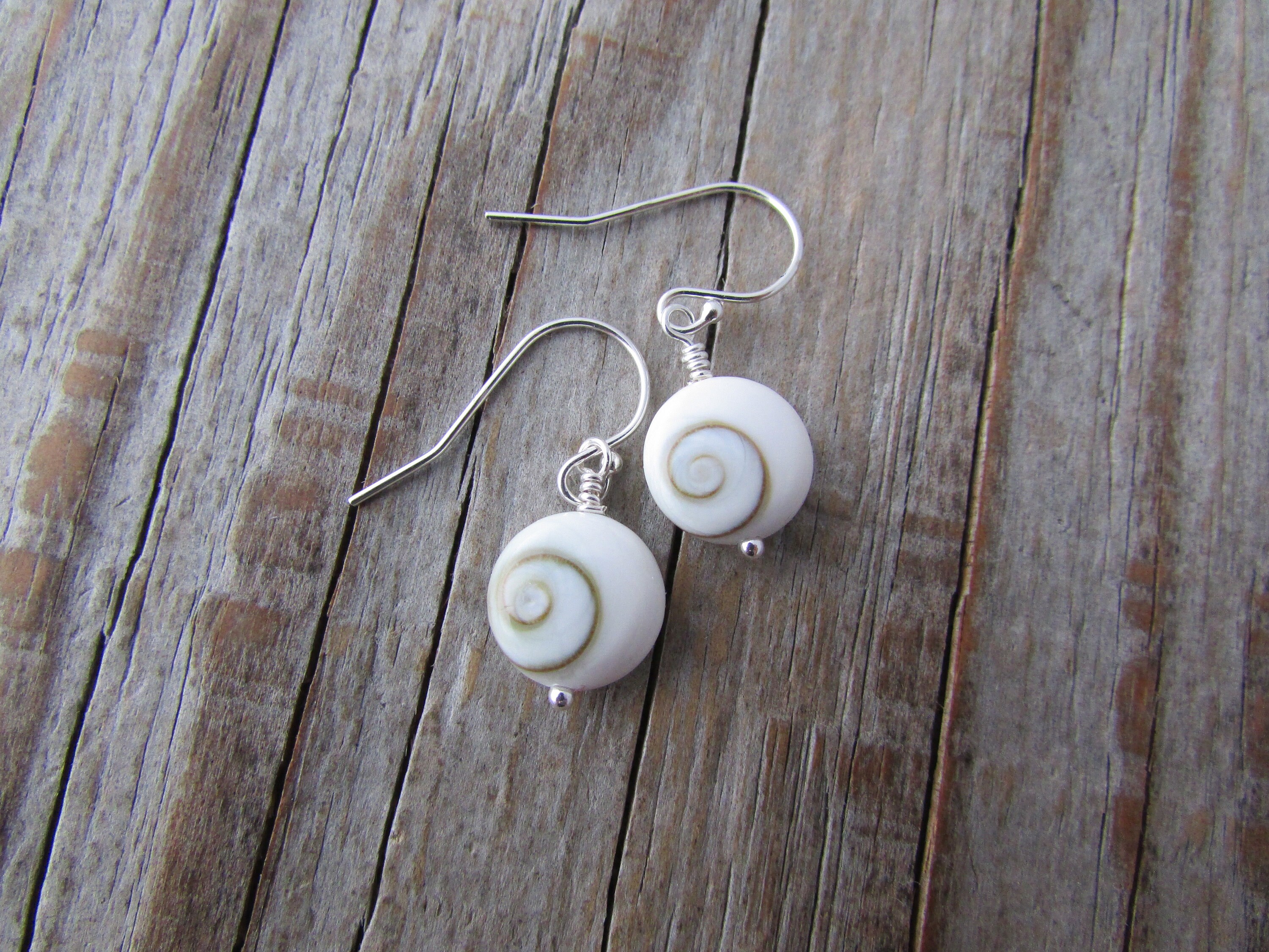 Shiva Eye Earrings small shells stone dangles earrings | Etsy