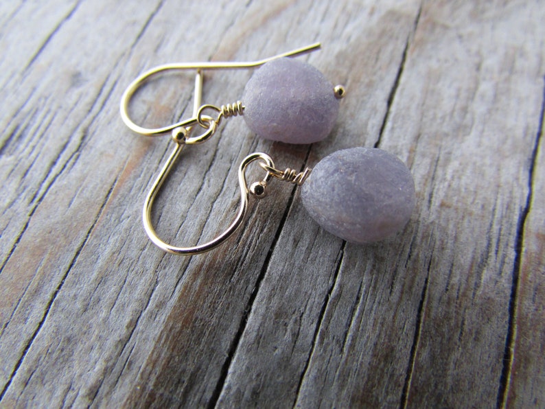 Raw Ruby Earrings Rough Tumbled Ruby Gemstone Nuggets - Etsy
