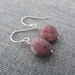 Raw Ruby Earrings Rough Tumbled Ruby Gemstone Nuggets - Etsy