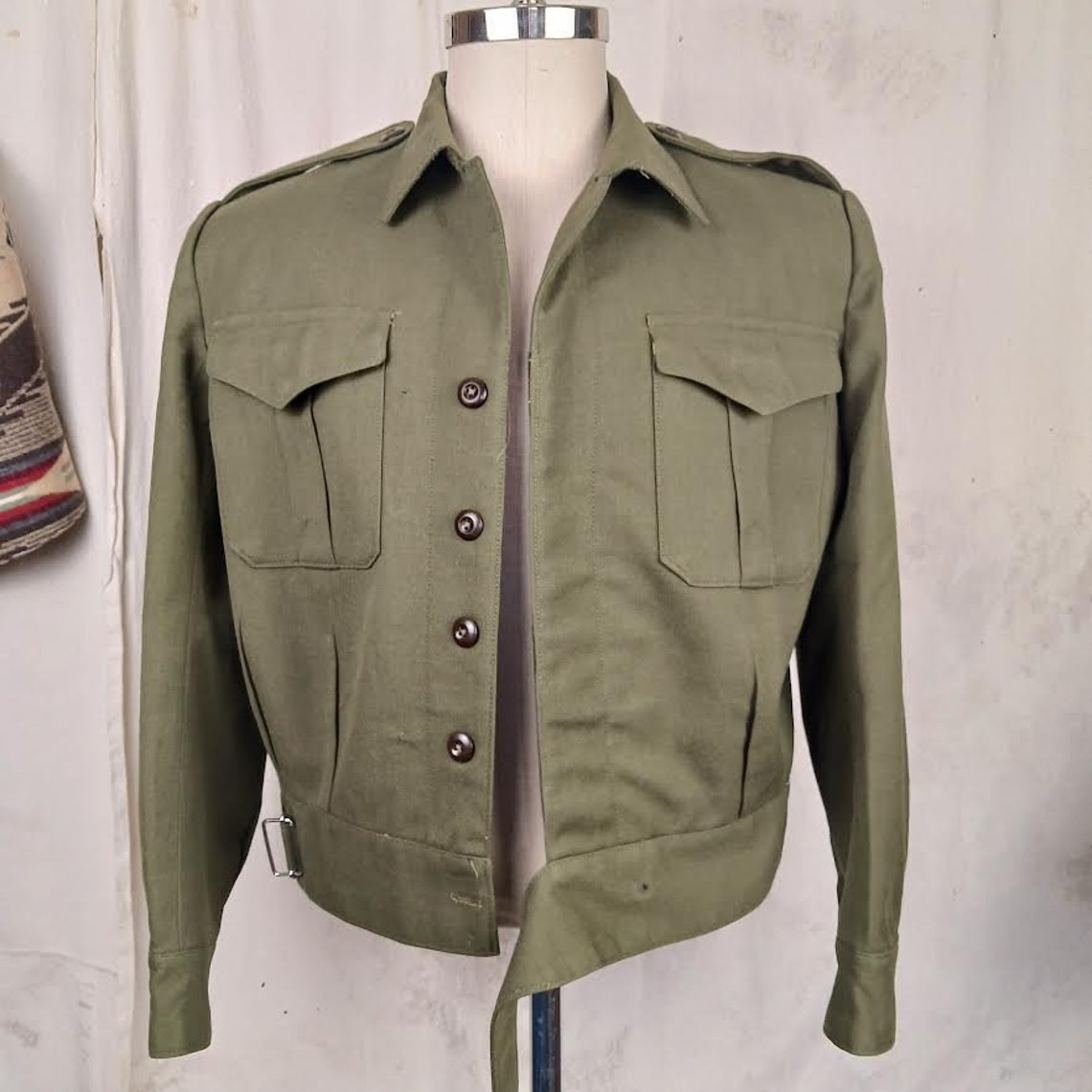 Vintage Wool Military Jacket 1971 Men's Size Small - Etsy