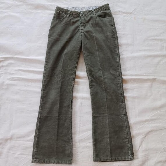 Vintage Wrangler Green Cords Low Rise Flares WPL 6428… - Gem