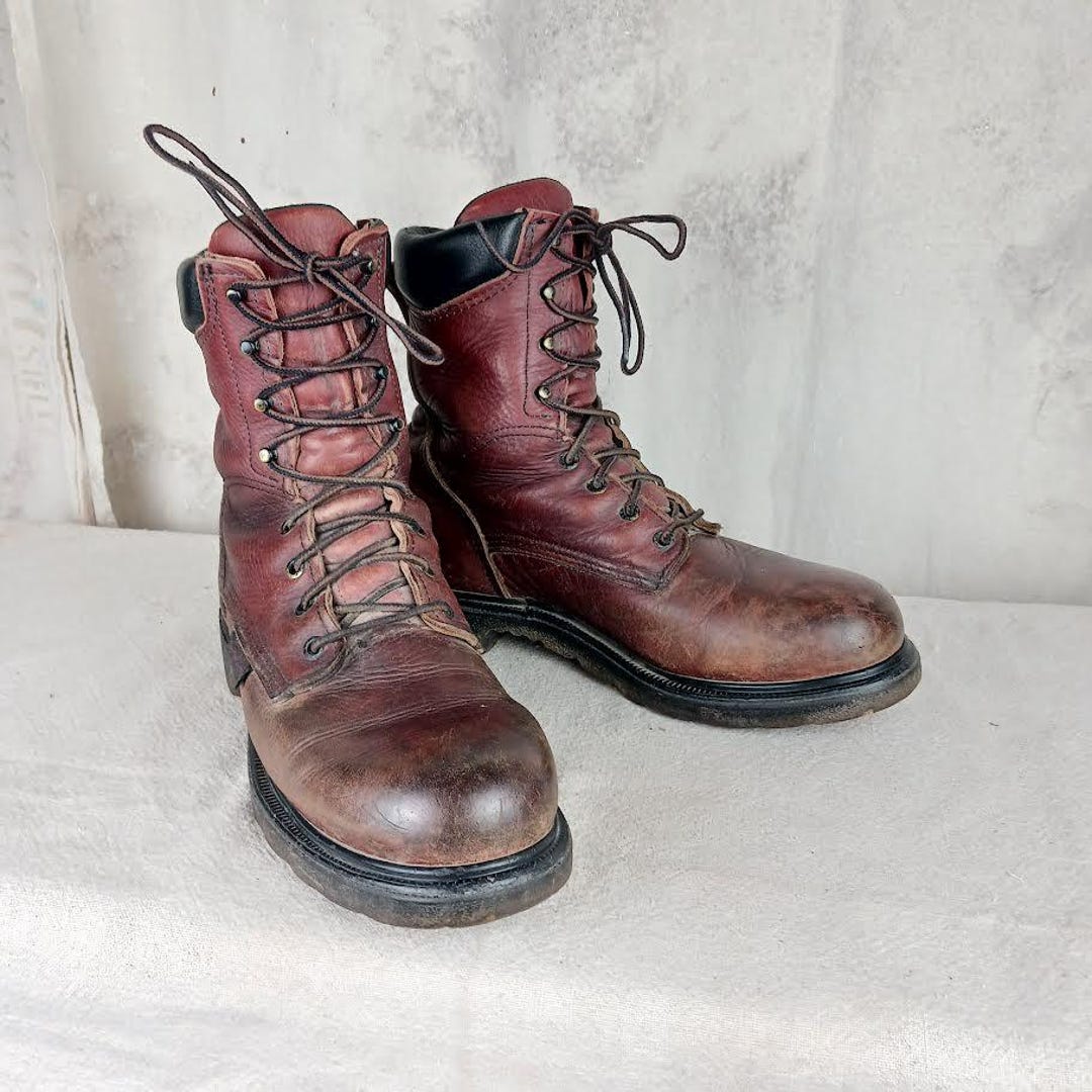 Red Wing Leather Work Boots Union Made in the USA Men's Size 9 - Etsy