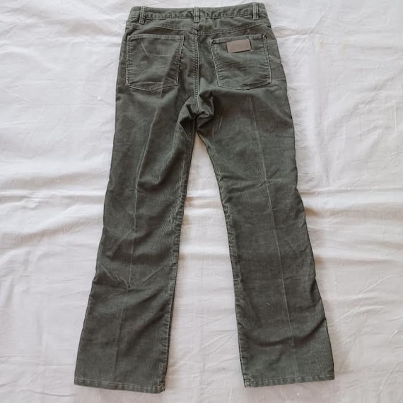 Vintage Wrangler Green Cords Low Rise Flares WPL 6428… - Gem