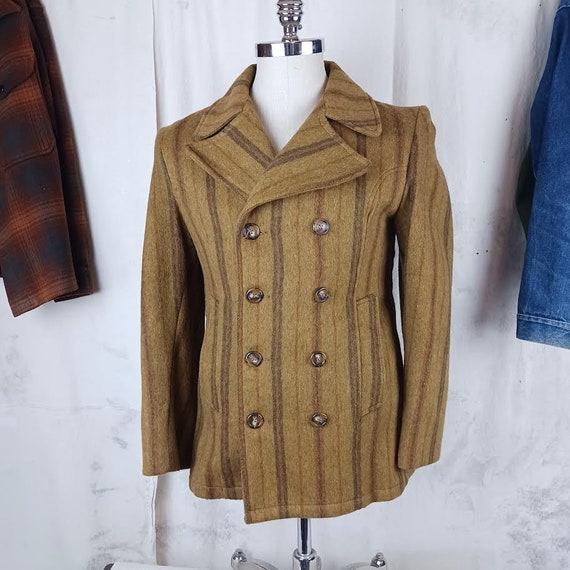 1960's Double Breasted Wool Winter Coat By Sir Jac Me… - Gem