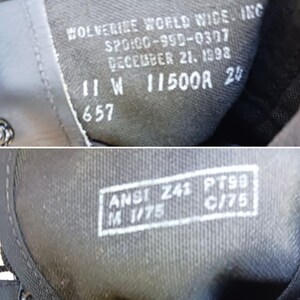 Vintage US Army Leather and Canvas Combat Boots Made by Wolverine in ...