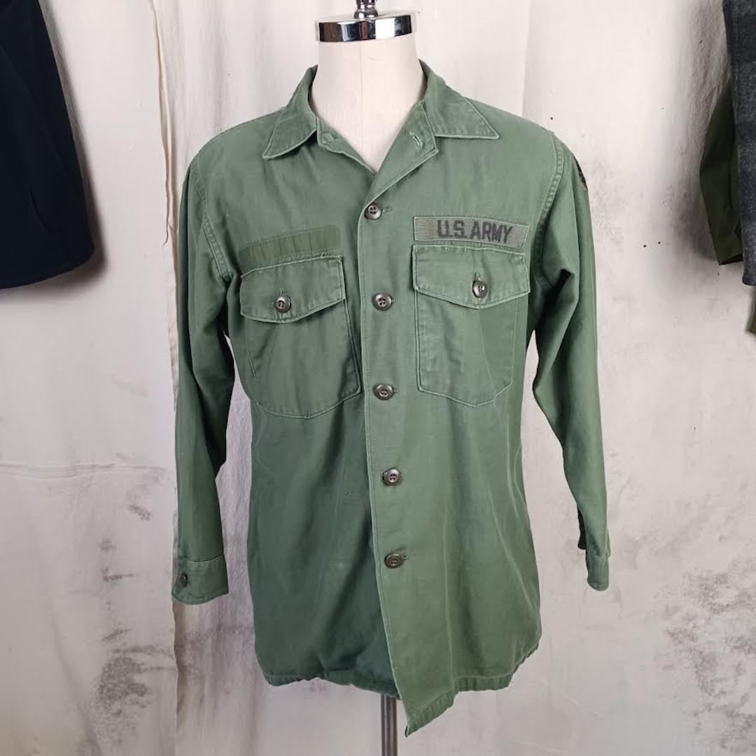 Vintage U.S. Army Cotton Sateen OG 107 Shirt 1968 Men's Size Medium - Etsy