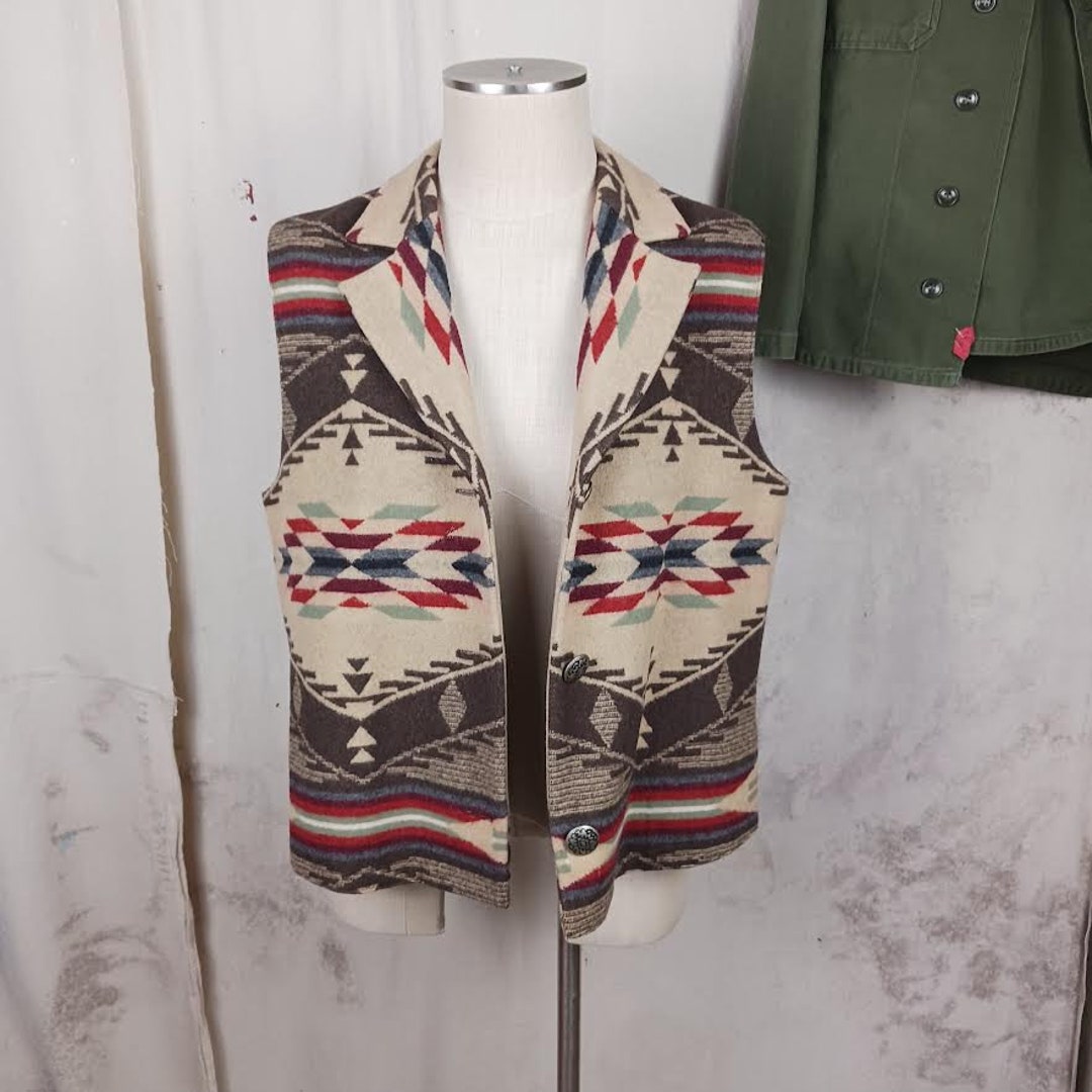 Vintage Pendleton 100% Wool Vest Made in the USA Women's Size Large - Etsy