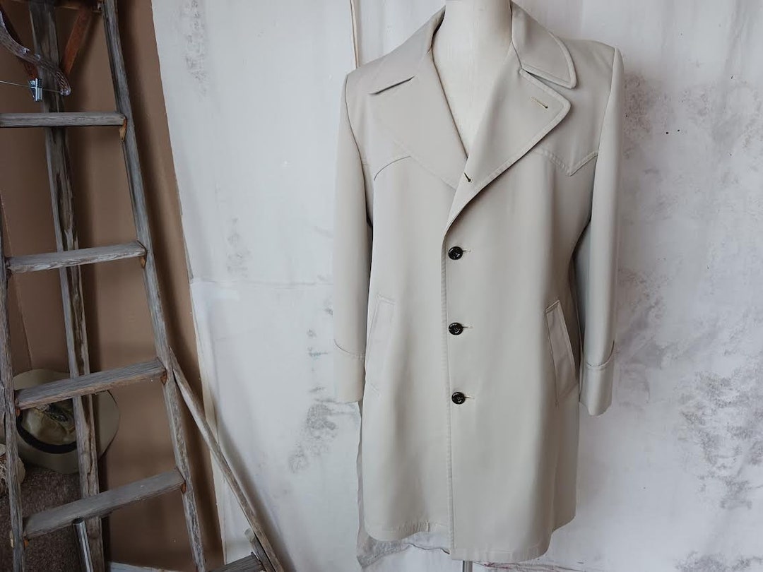 Vintage Crownwear Overcoat With Western Styling and Wool Lining Men's ...