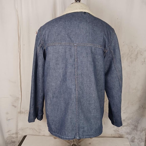 Vintage Sears Denim Chore Coat Barn Trucker Jacket Me… - Gem