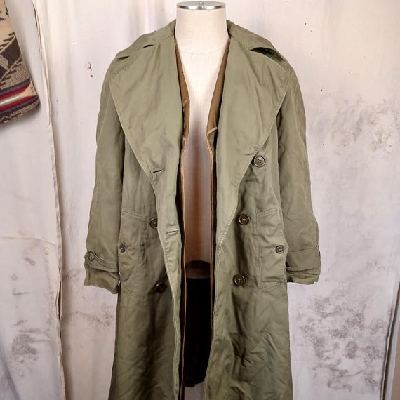 Very Rare WWll US Army Overcoat With Wool Lining And … - Gem