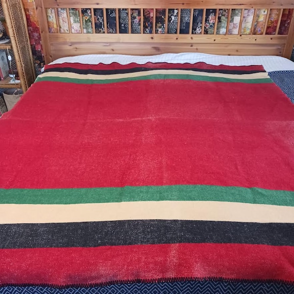Striped Wool Blanket - Etsy