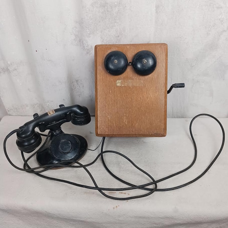 Antique Western Electric Oval Telephone and Wooden Ringer Box - Etsy