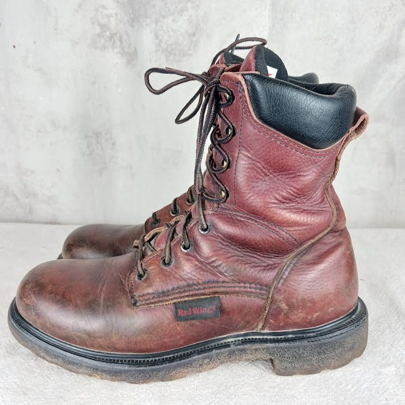 Red Wing Leather Work Boots Union Made in the USA Men's Size 9 - Etsy