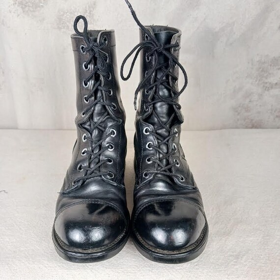 Vintage US Army Combat Work Punk Goth Boots Women's S… - Gem