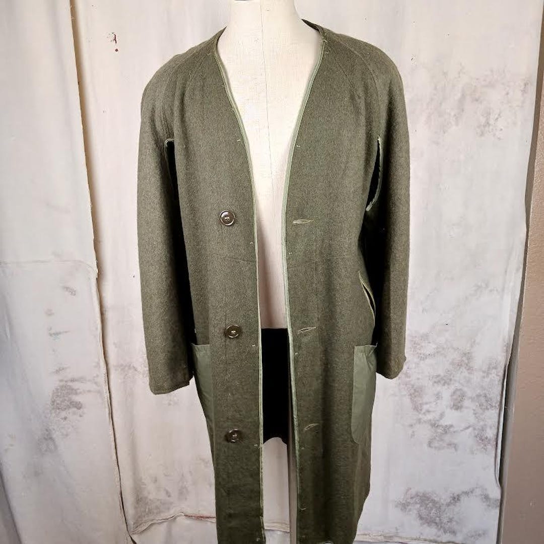 Vintage OG 107 US Army Wool Overcoat Liner Men's Size Medium - Etsy