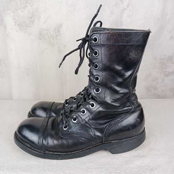 Vintage US Army Combat Work Punk Goth Boots Women's S… - Gem