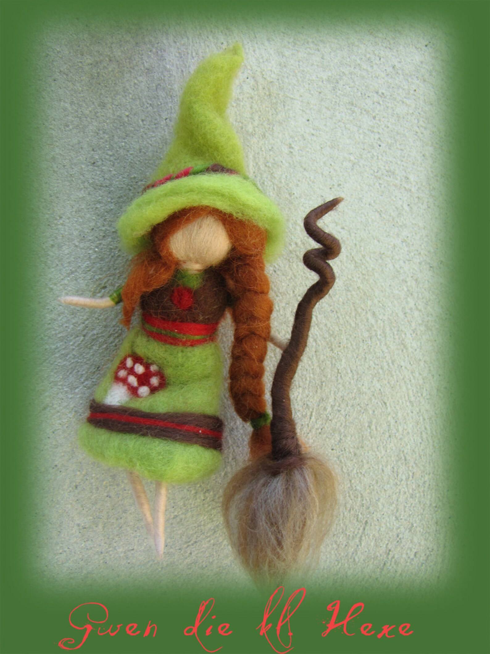 Gwen the Little Witch - Needle Felted Wool Witch, Waldorf Inspired Doll ...