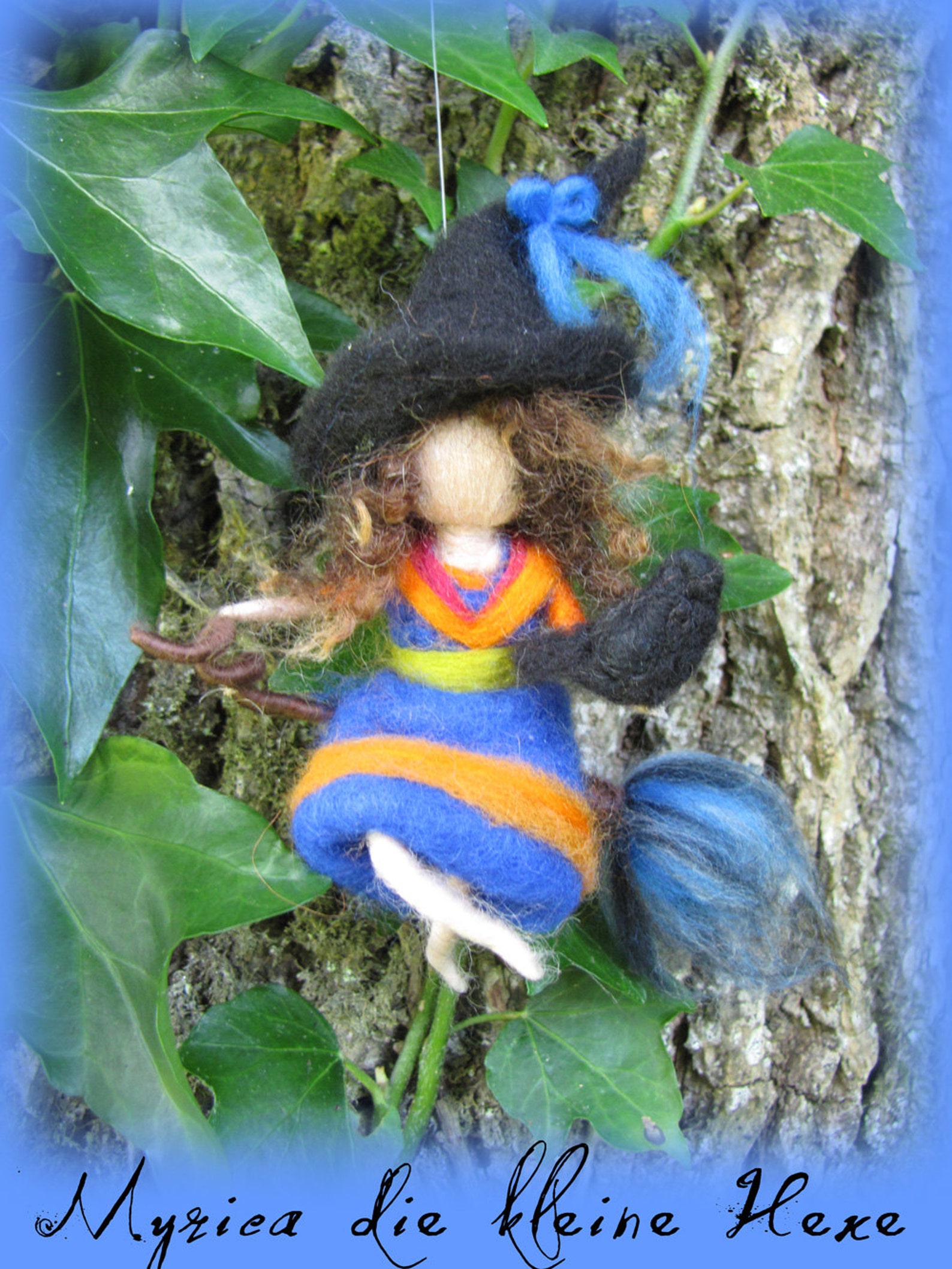 Myrica the Little Witch Needle Felted Wool Witch With a | Etsy