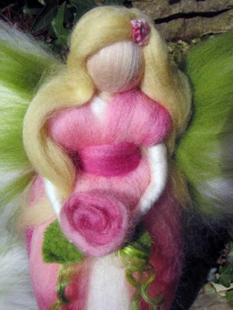 Needle Felted Wool Fairy Flower Fairy Waldorf Inspired Fairy - Etsy