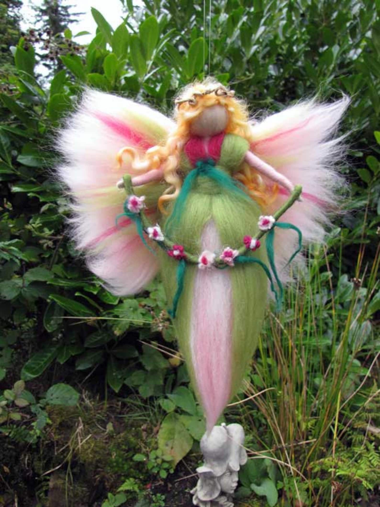 JOLINA, Needle Felted Wool Fairy, Nature Fairy, Waldorf Inspired Fairy ...