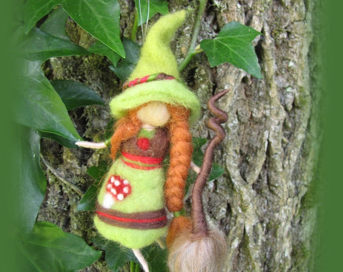 Gwen the Little Witch Needle Felted Wool Witch, Waldorf Inspired Doll ...