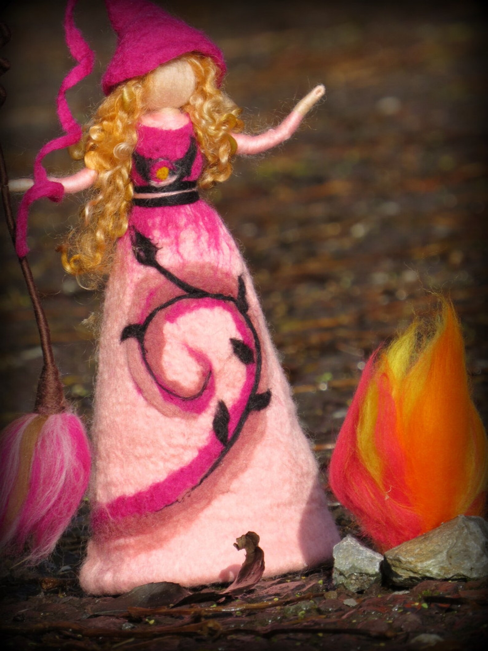 Clara Felted Witch Neddle Felted and Wet Felted | Etsy