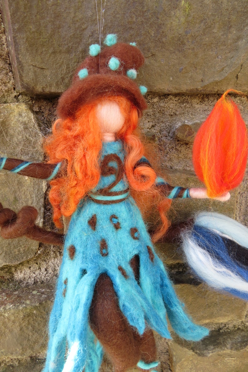 Judith the Flying Witch - Needle Felted Wool Witch, Waldorf Inspired ...