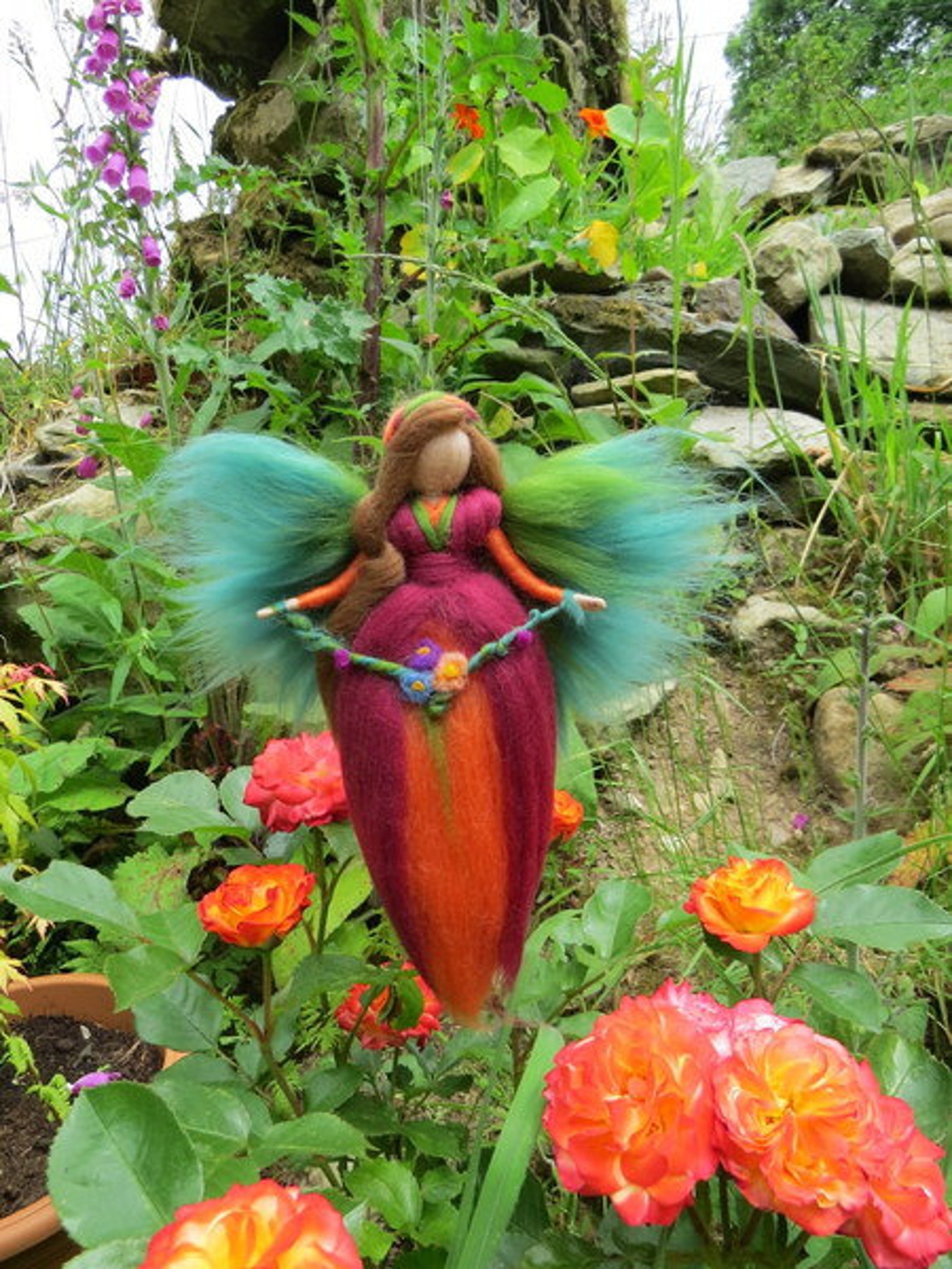 Lucia, Flower Fairy, Waldof Inspired Wool Doll - Etsy