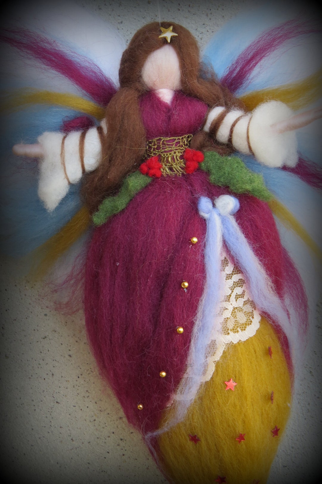 Christmas Angel Needle Felted From Wool, Waldorf Inspried - Etsy