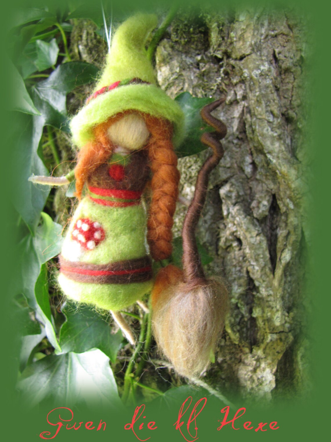 Gwen the Little Witch - Needle Felted Wool Witch, Waldorf Inspired Doll ...