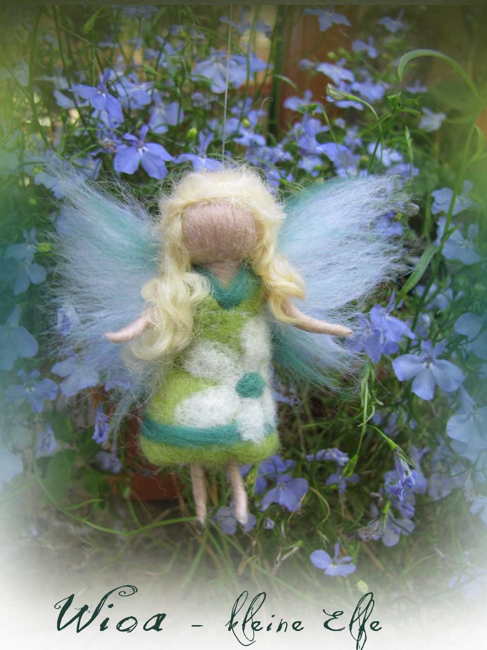 Wioa Needle Felted Wool Fairy Girl Flower Fairy Waldorf | Etsy