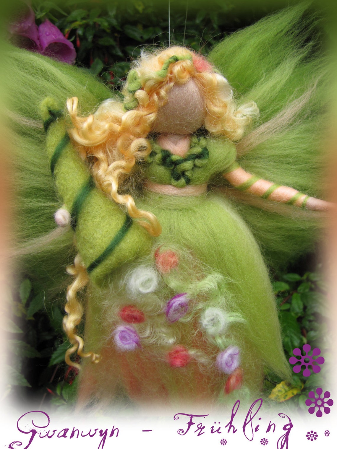 Gwanwyn Spring Fairy Needle Felted and Waldorf Inspried - Etsy