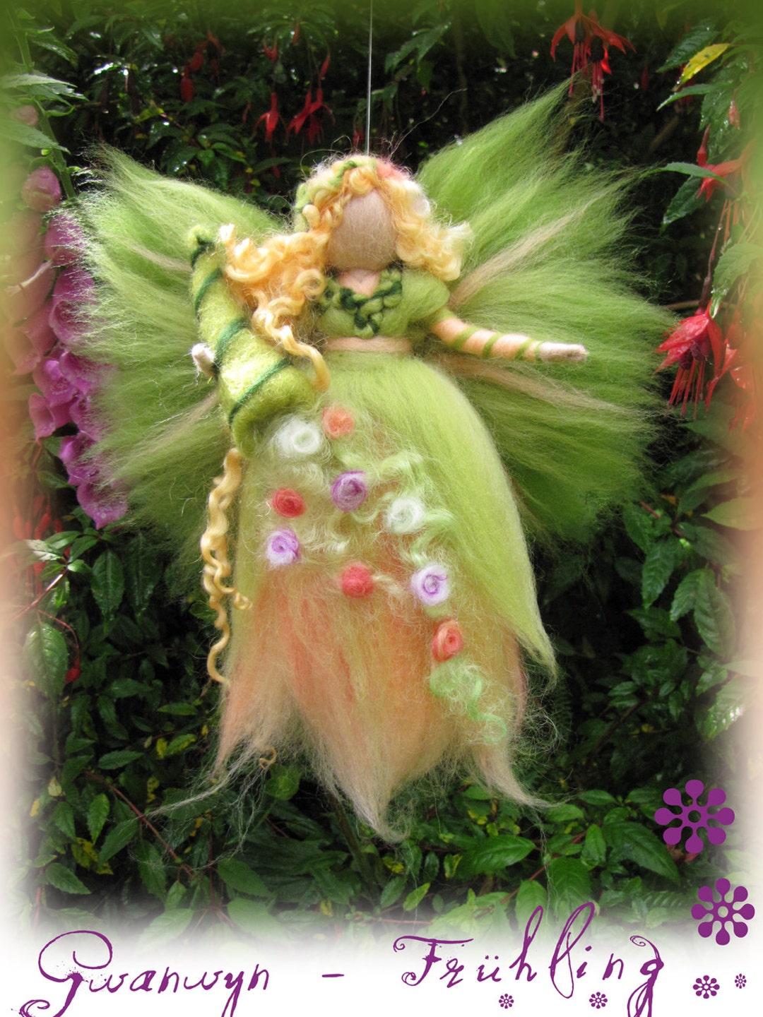 Gwanwyn Spring Fairy Needle Felted and Waldorf Inspried - Etsy