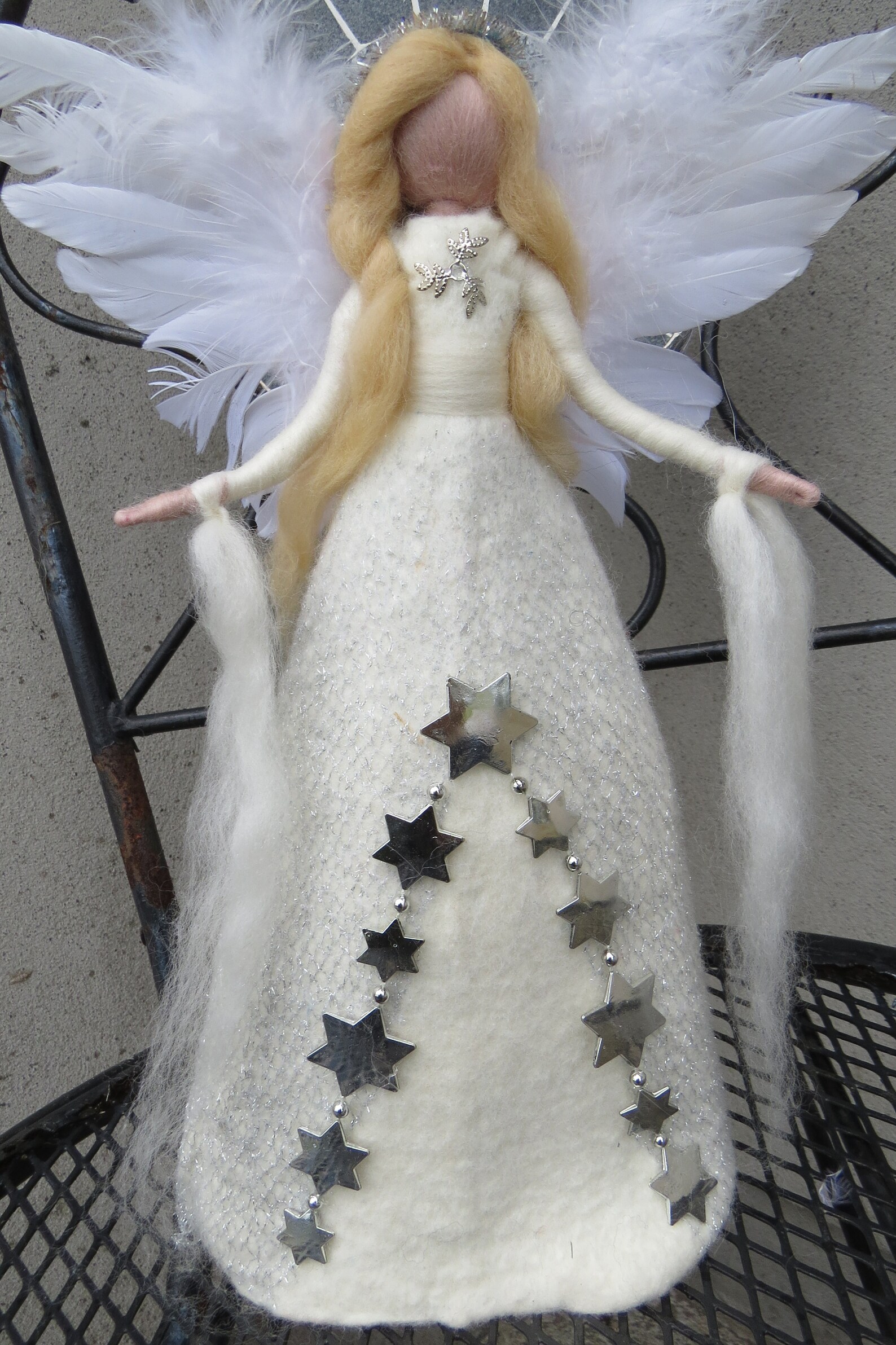 Needle Felted and Wet Felted Christmas Angel 4 Size Options | Etsy