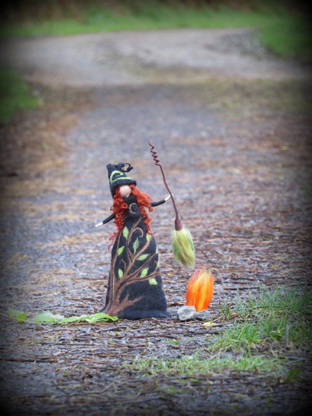 Witch IVY, Waldorf Inspired Felted Doll - Etsy