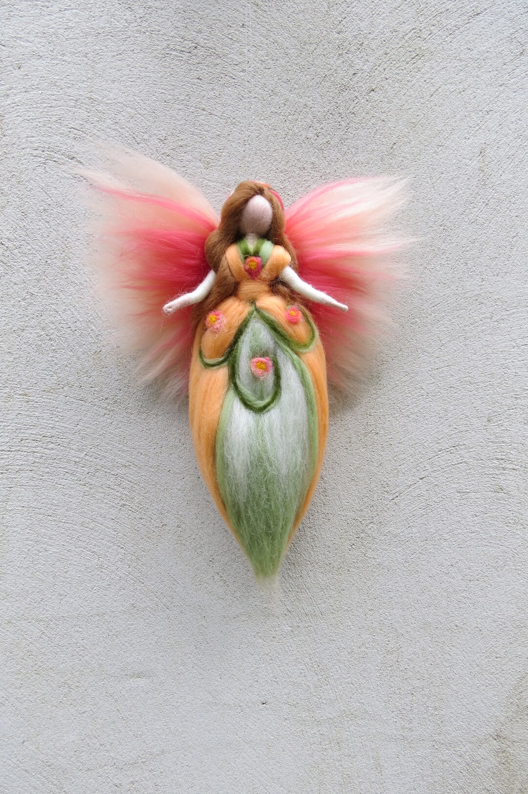 Vanda, Angel, Fairy, Waldorf Inspried Wool Needle Felted Doll - Etsy