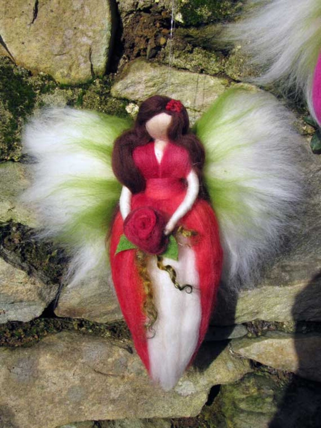Needle Felted Wool Fairy, Flower Fairy, Waldorf Inspired Fairy Doll ...