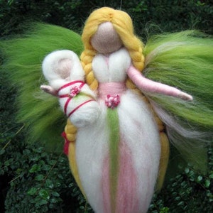 DIANA - Needle Felted Wool Angel, Waldorf Inspired Fairy Doll, Wool ...