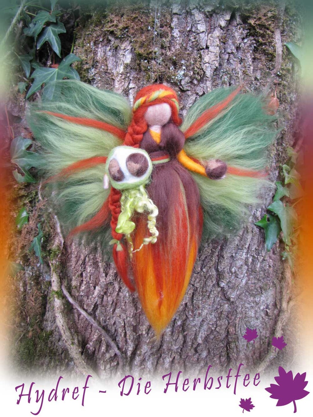 Hydref Autumn Fairy Needle Felted and Waldorf Inspried - Etsy