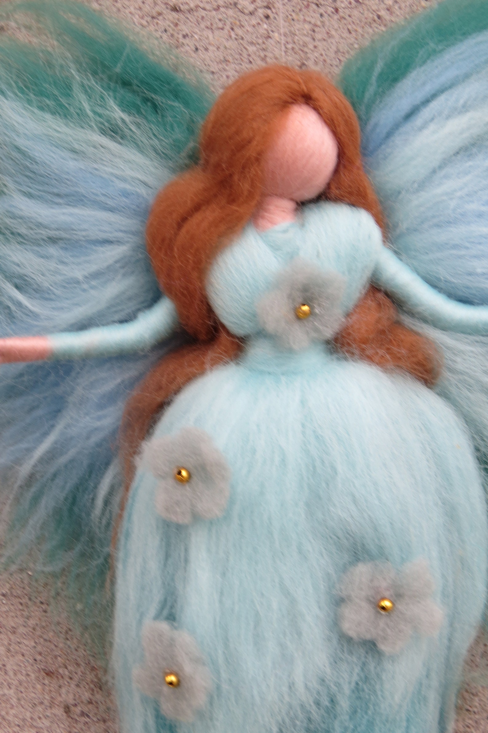Soft Blue Guardian Angel, Needle Felted Wool Angel, Waldorf Inspired ...