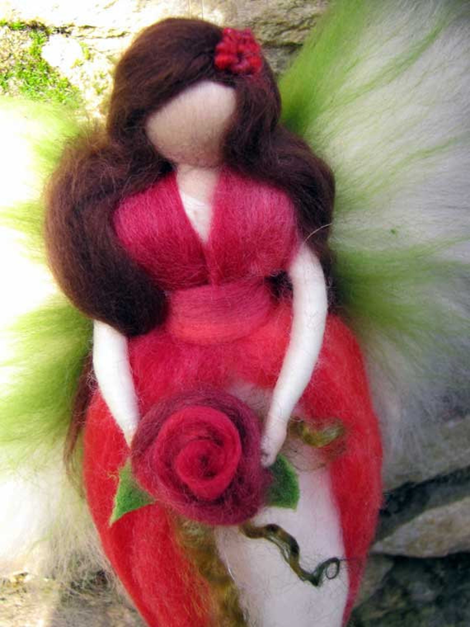 Needle Felted Wool fairy Flower fairy Waldorf inspired fairy | Etsy
