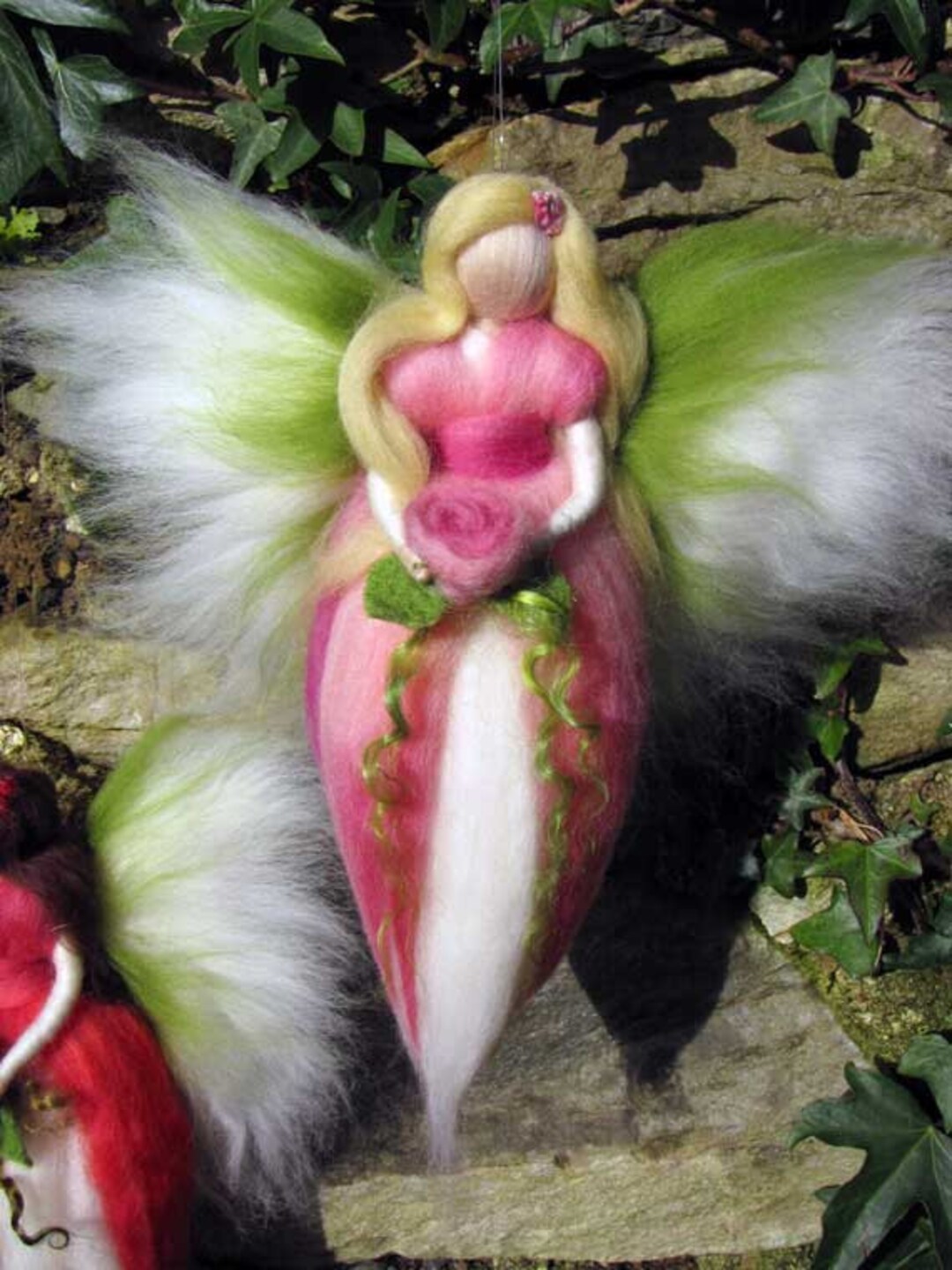 Needle Felted Wool Fairy, Flower Fairy, Waldorf Inspired Fairy Doll ...