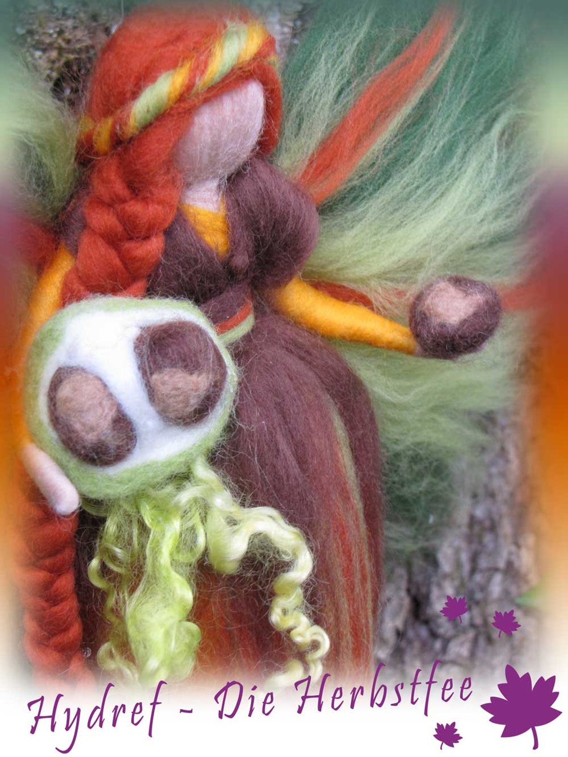 Hydref Autumn Fairy Needle Felted and Waldorf Inspried - Etsy